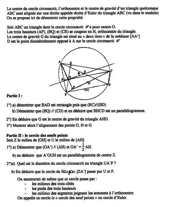 Exercice 8 : Cercle : 2nde