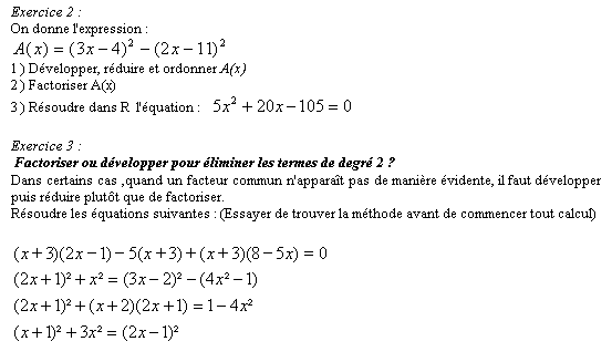 Equation du 1er degré 2nde