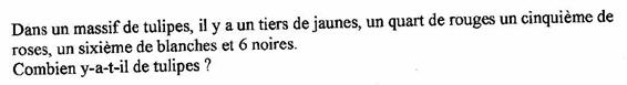 Exercice 16 : Problèmes sur les fractions: Classe de 4ème