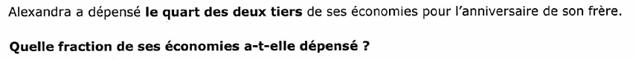 Exercice 6 : Problèmes sur les fractions: Classe de 4ème