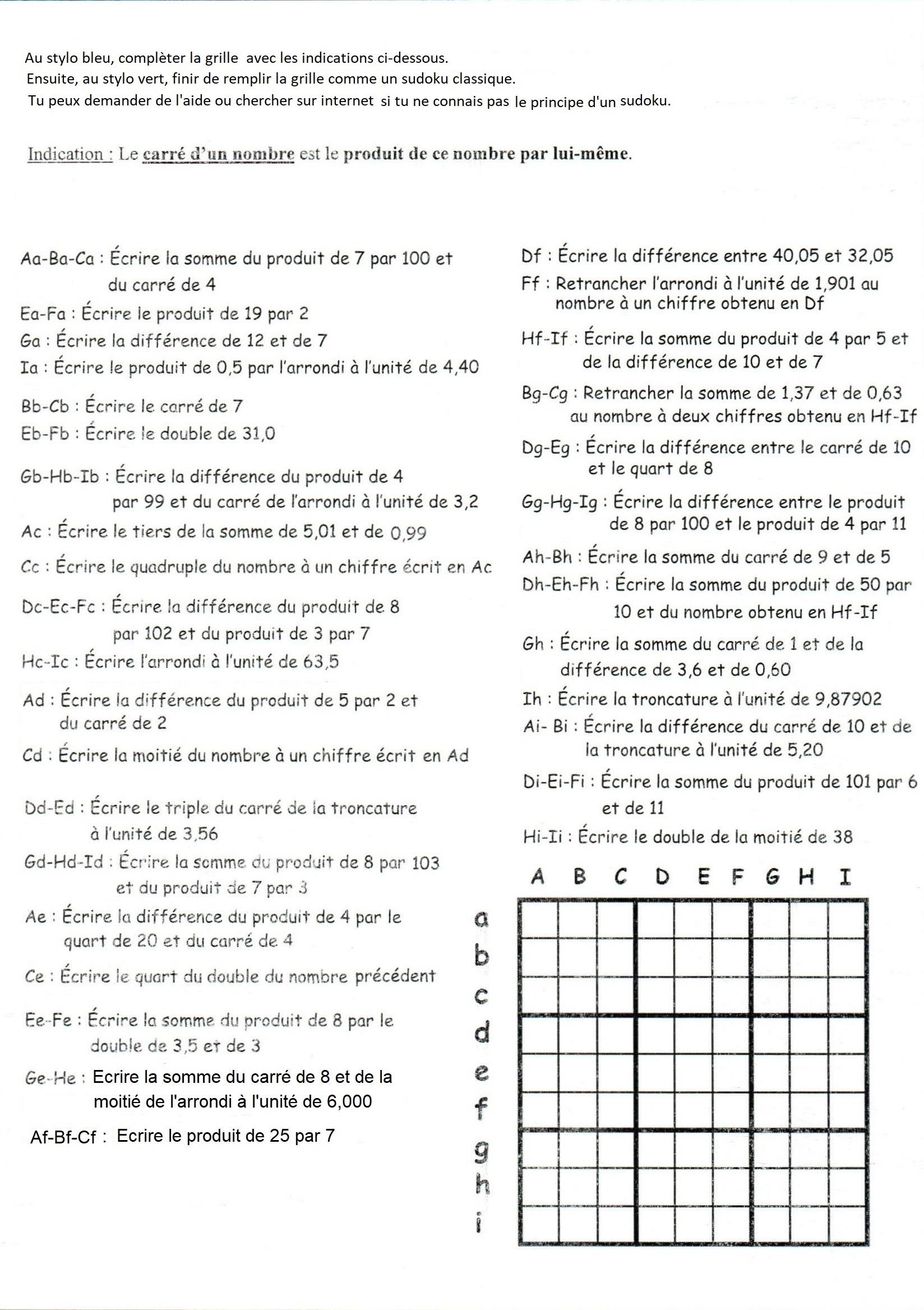 Exercice 3 : Ordre de grandeur : 6ème