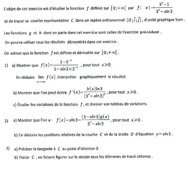 Exercice 13 : Logarithme : Classe de terminale S