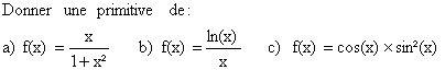 Exercice 1 : Primitives terminale